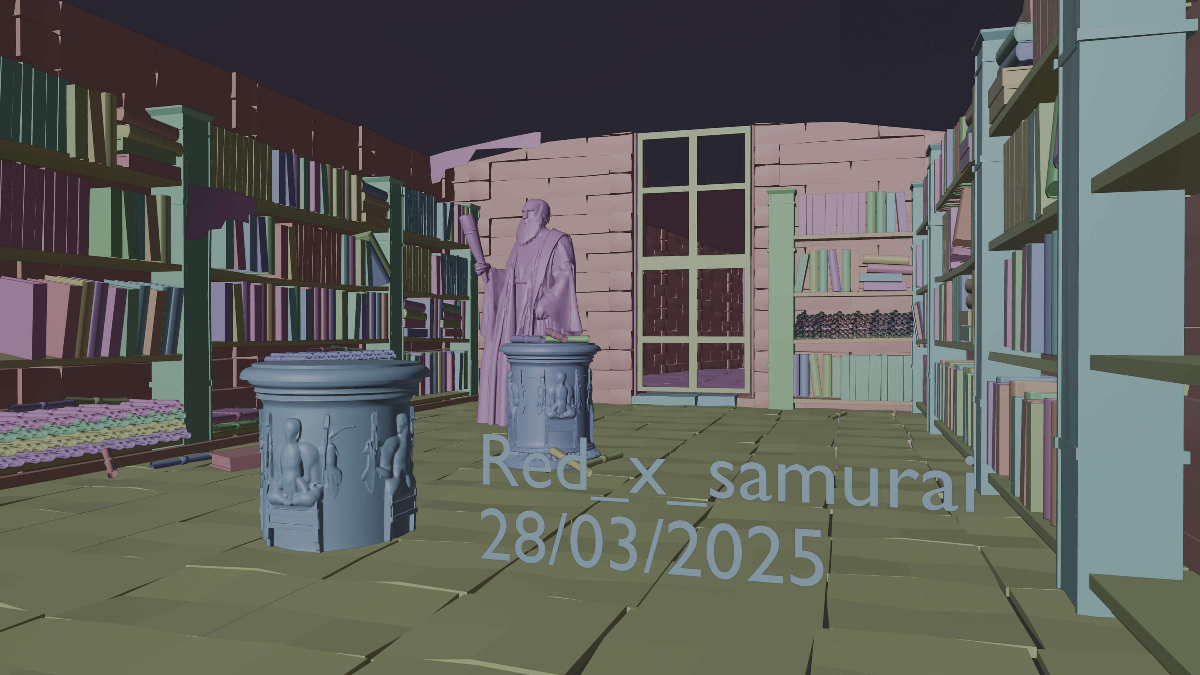 Shelf 3D Render, Digital Art by Red_xamurai