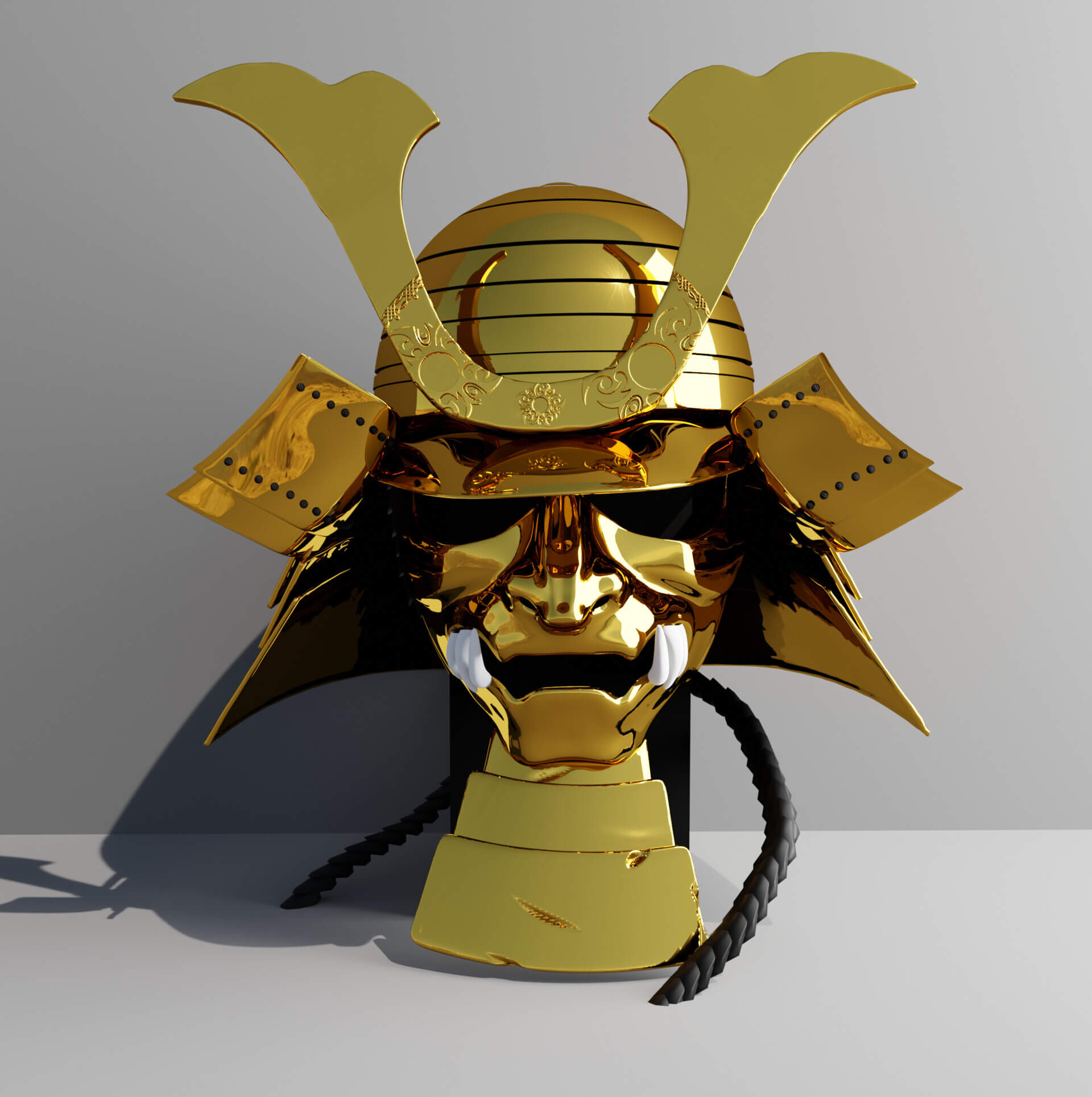 Shogun helmet 3D Render, Digital Art by Red_xamurai