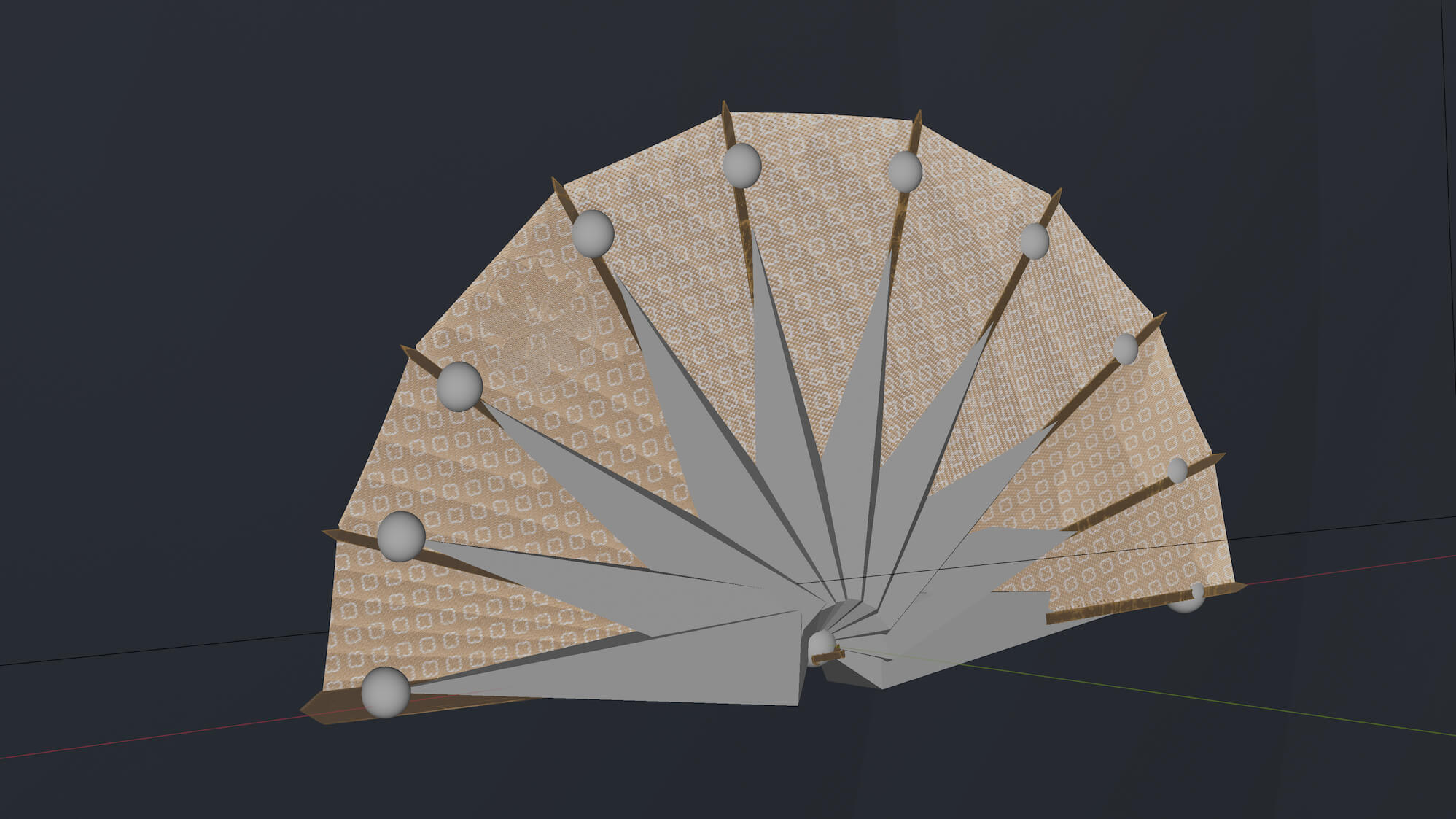 Tessen - Japanese War Fan 3D Model by Red_xamurai