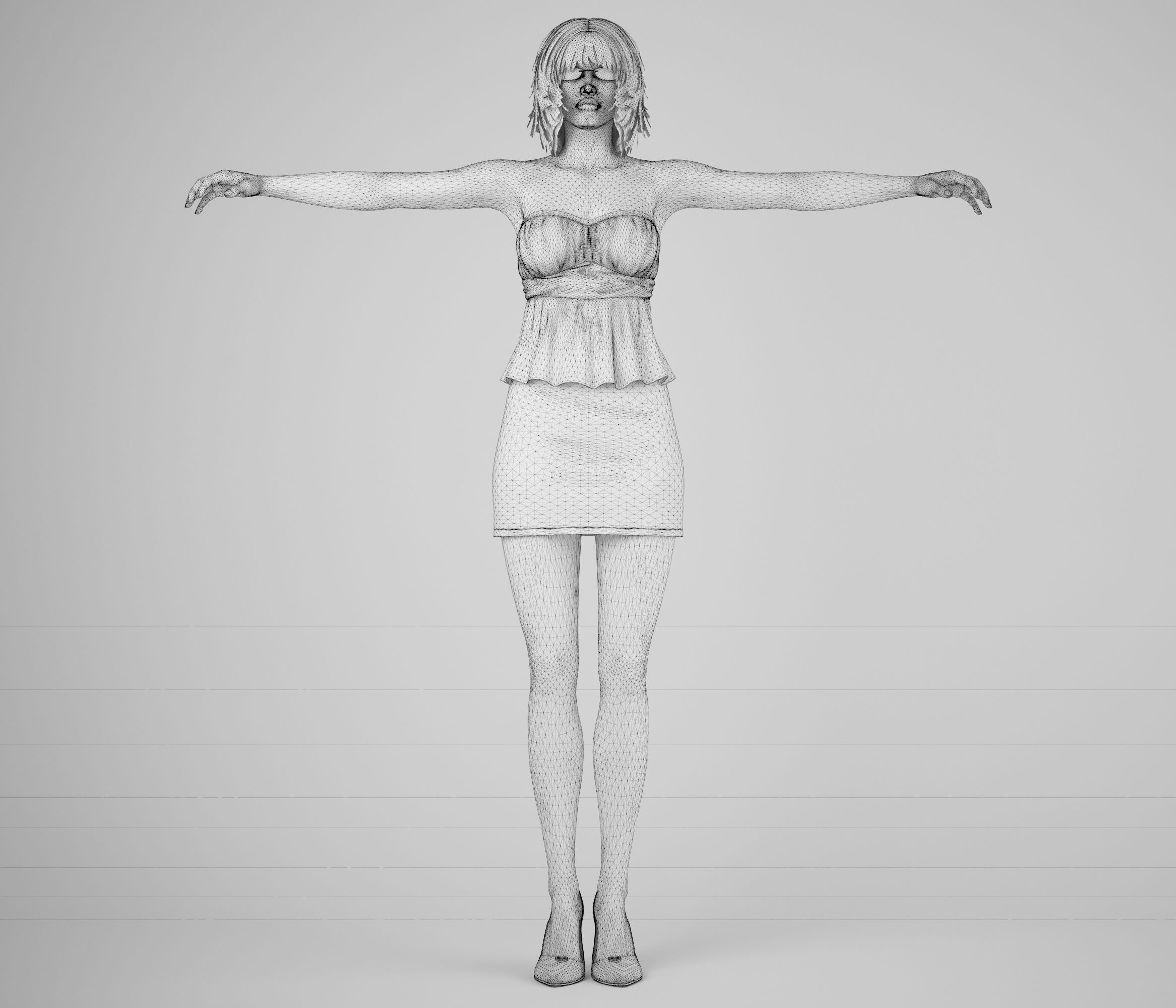 3d Tough Girl By Redbunny