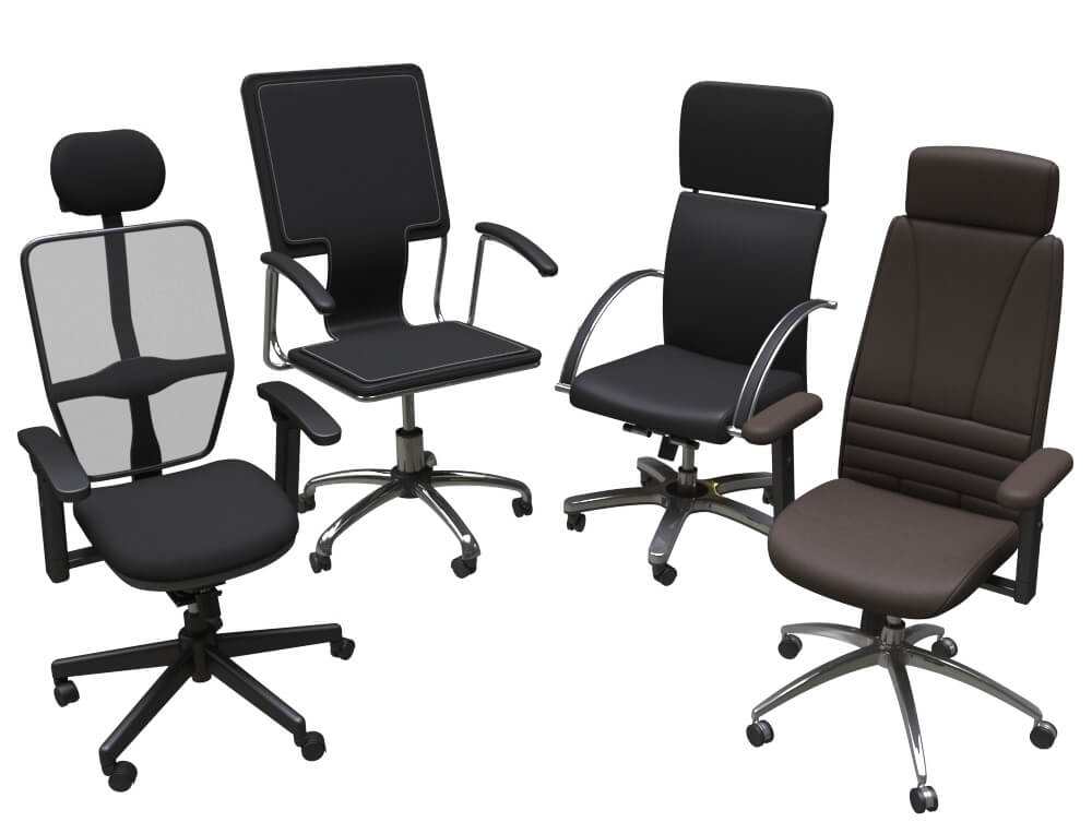Office Chair Pack 04 - 3D Model by Redbunny
