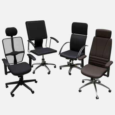 Office Chair Pack 04 - 3D Model by Redbunny