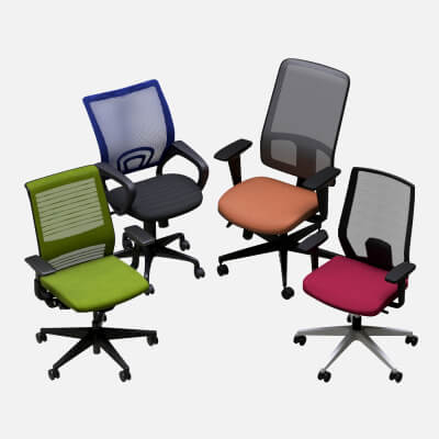 Office Chair Pack 06 - 3D Model by Redbunny