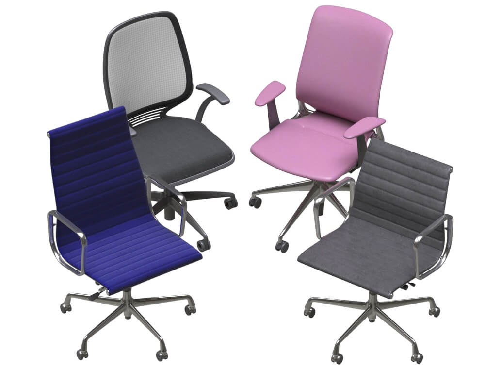 Office Chair Pack 14 - 3D Model by Redbunny