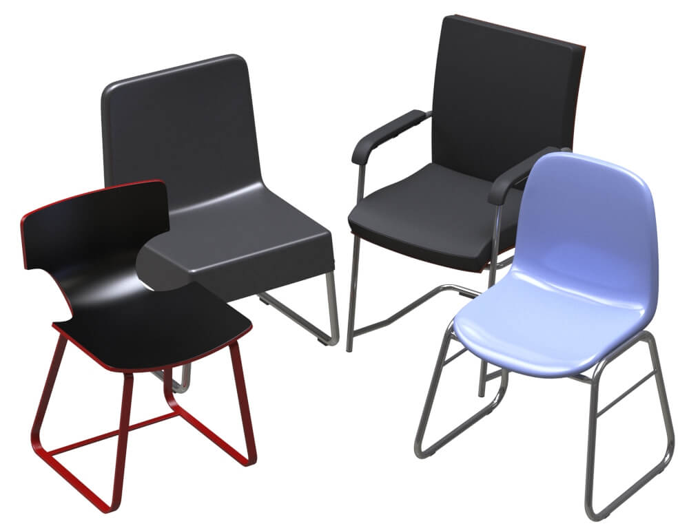 Office Chair Pack 17 - 3D Model by Redbunny