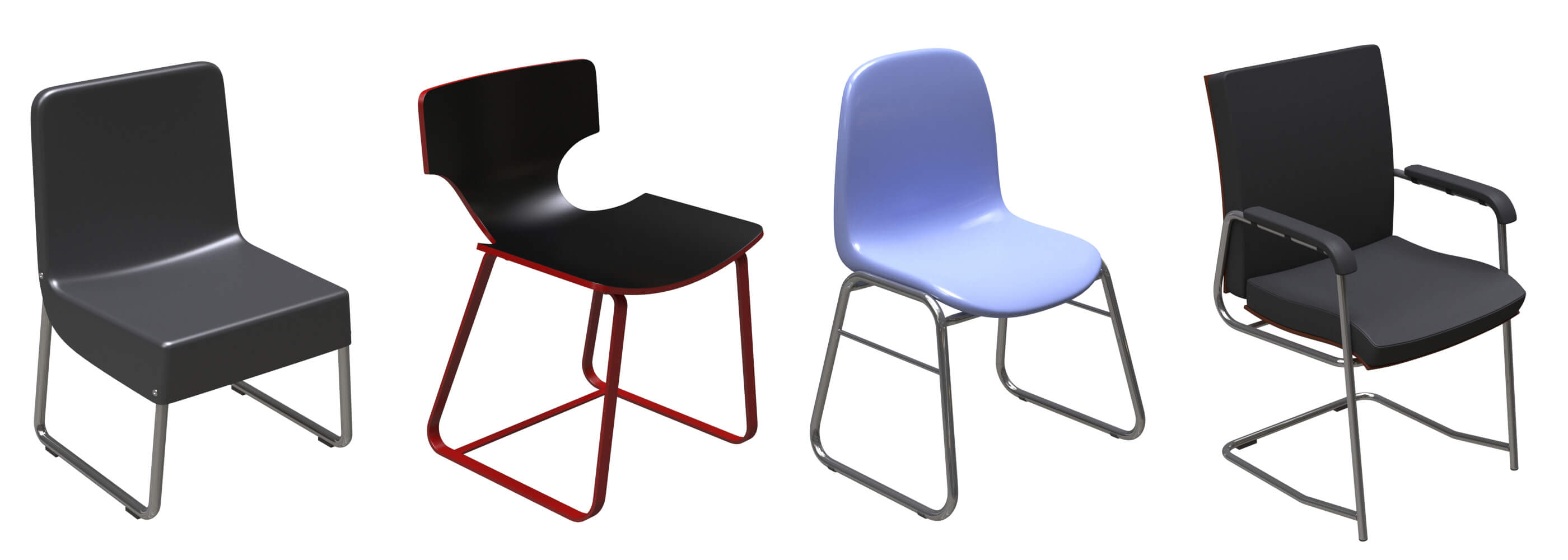 Office Chair Pack 17 - 3D Model by Redbunny