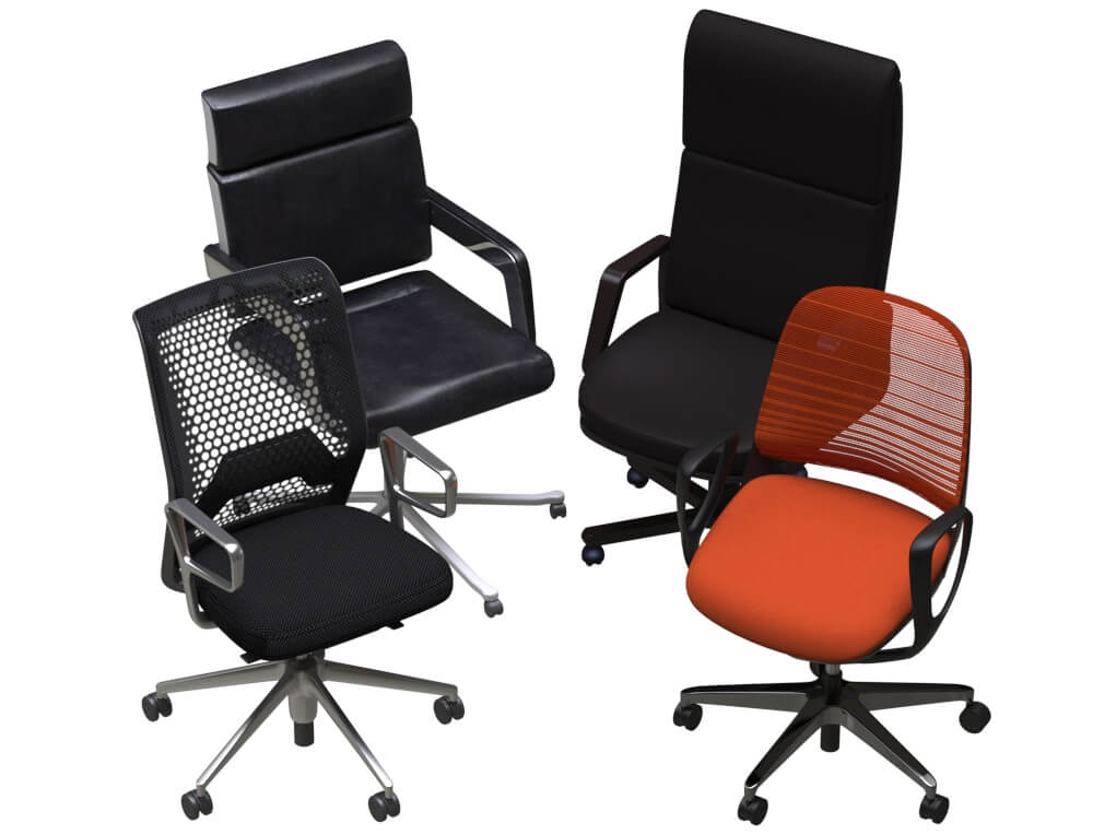 Office Chair Pack 19 - 3D Model by Redbunny