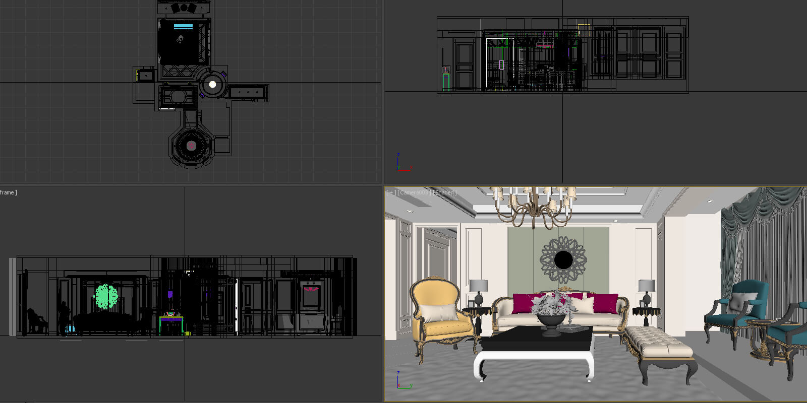 Parlor Modern Living Room 03 - 3D Model by Redbunny