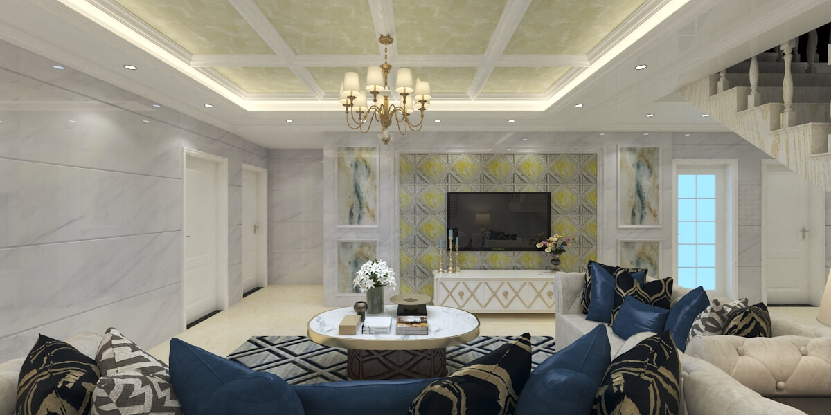 Parlor Modern Living Room 04 - 3D Model by Redbunny