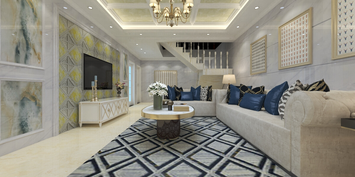 Parlor Modern Living Room 04 - 3D Model by Redbunny