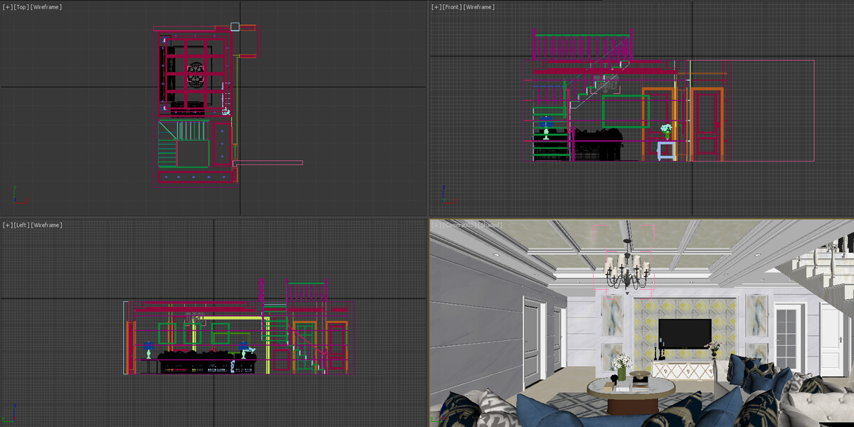 Parlor Modern Living Room 04 - 3D Model by Redbunny