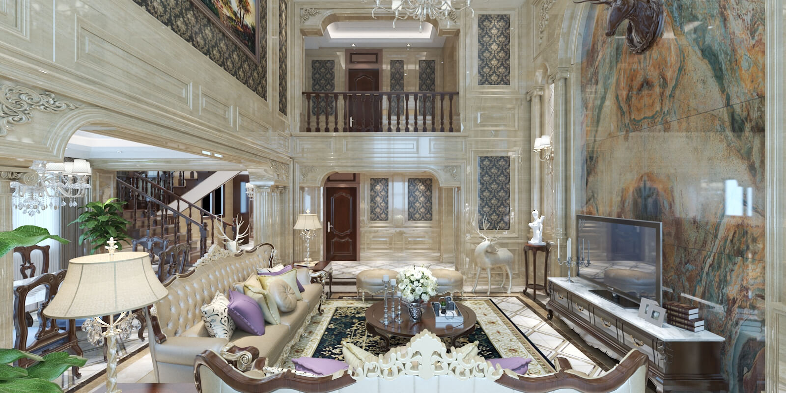 Parlor Modern Living Room 05 - 3D Model by Redbunny