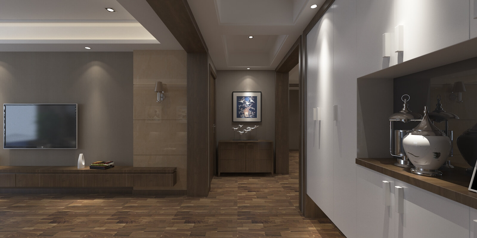 Parlor Modern Living Room 10 - 3D Model by Redbunny