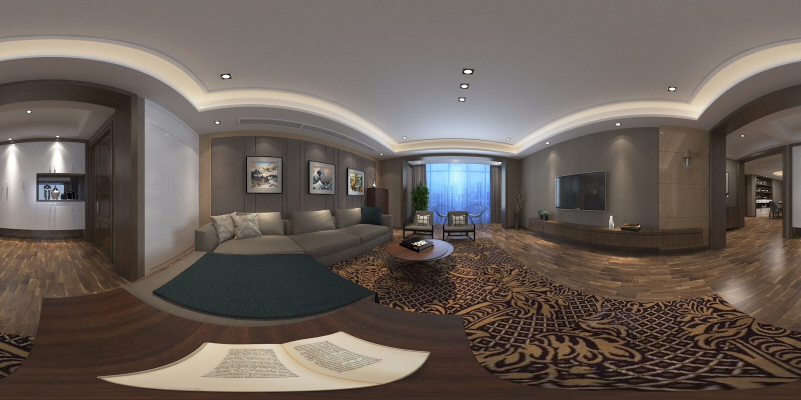 Parlor Modern Living Room 10 - 3D Model by Redbunny