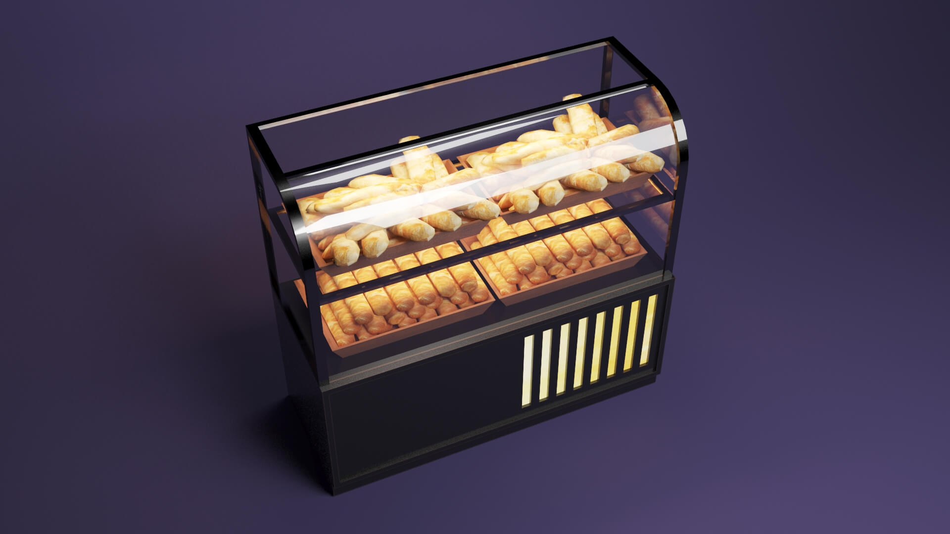 Showcase With Cake 01 - 3D Model by Redbunny