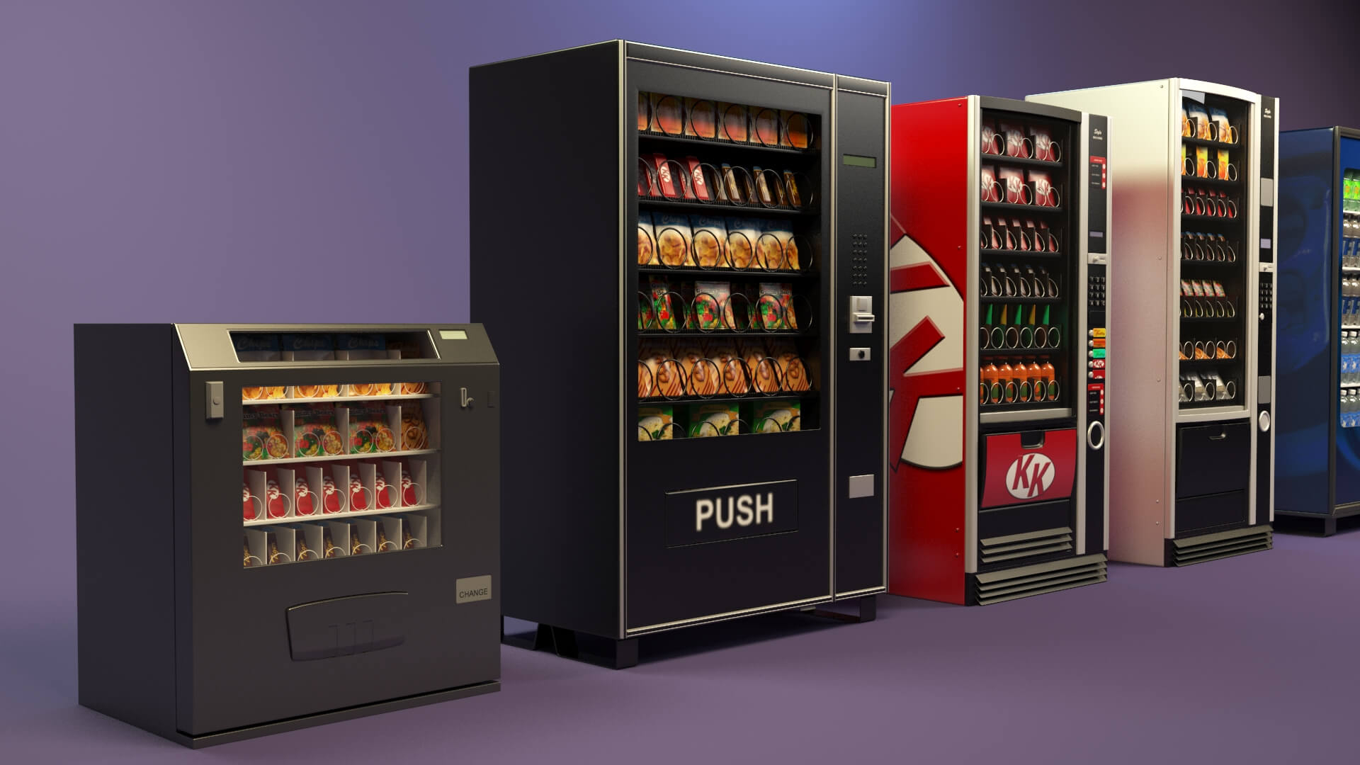 Vending Machine 02 - 3D Model by Redbunny