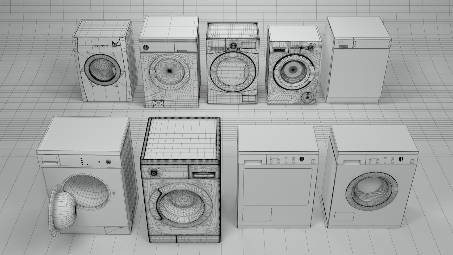 Washing Mashine - 3D Model by Redbunny