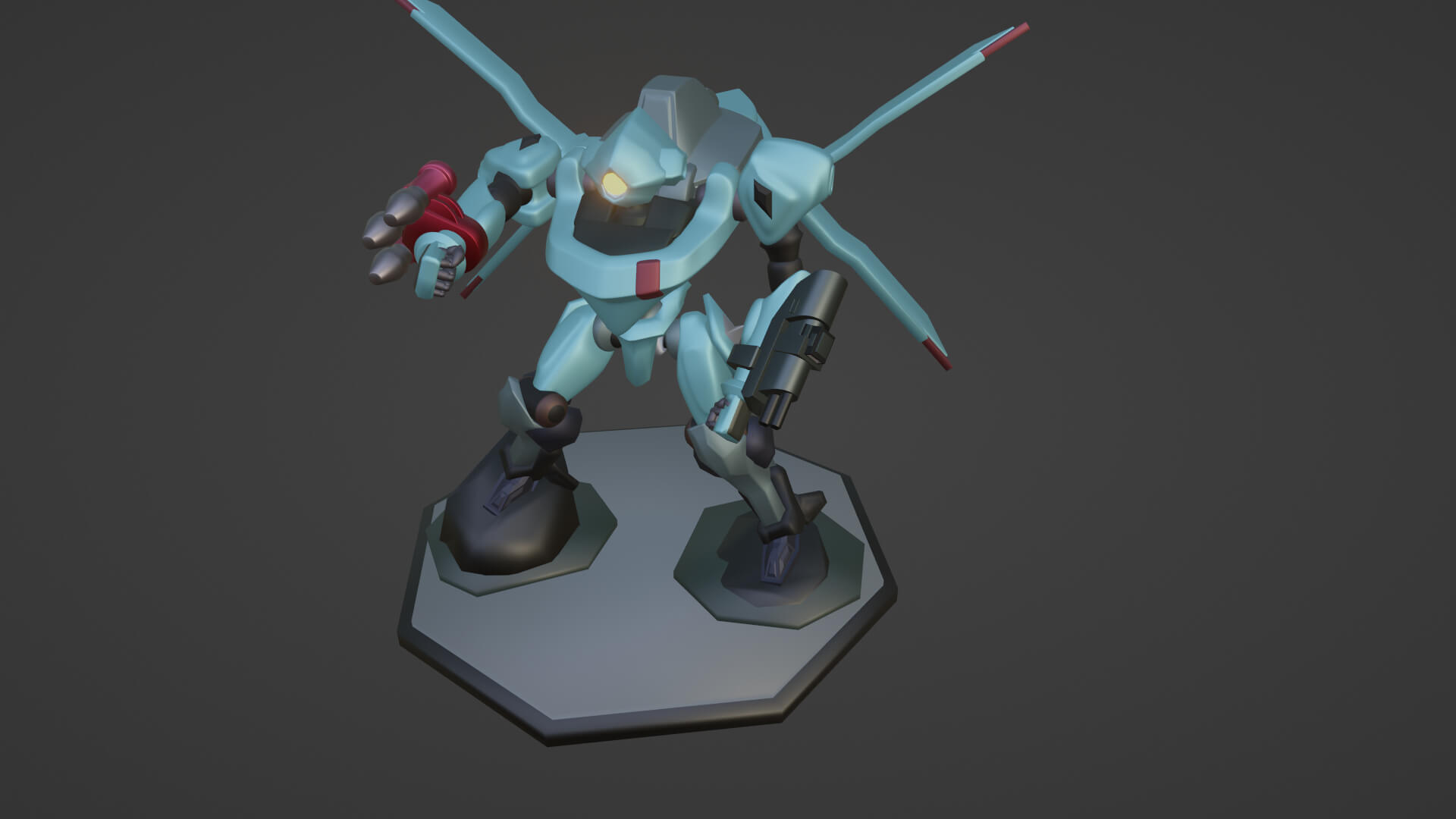 Akatsuki FE Tri Rocket MG - 3D Model by Redclay777