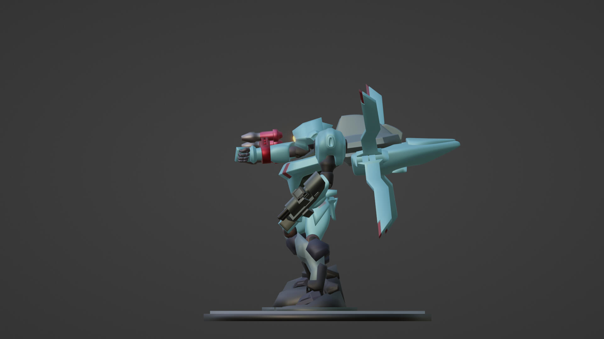 Akatsuki FE Tri Rocket MG - 3D Model by Redclay777