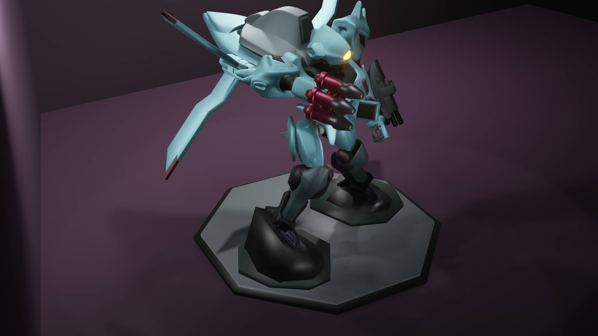 Akatsuki FE Tri Rocket MG - 3D Model by Redclay777