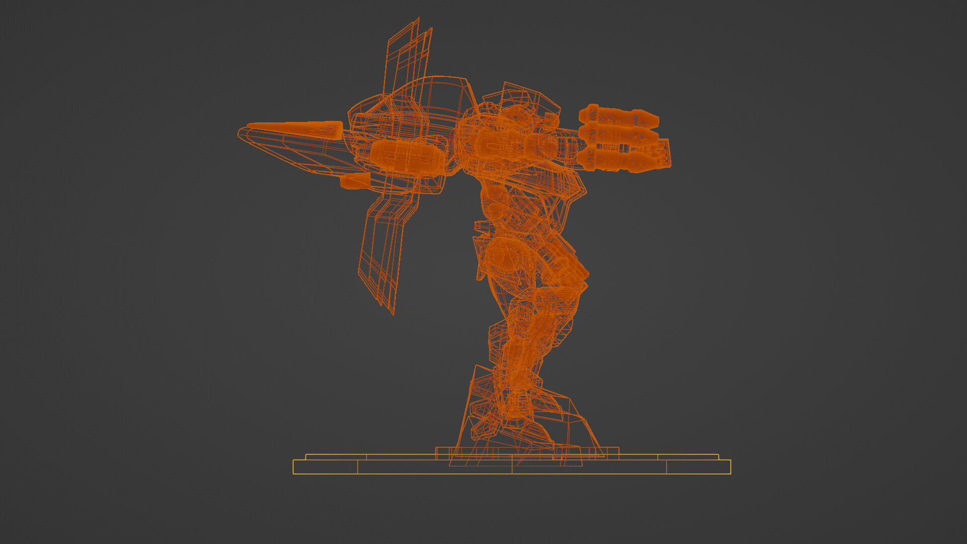 Akatsuki FE Tri Rocket MG - 3D Model by Redclay777