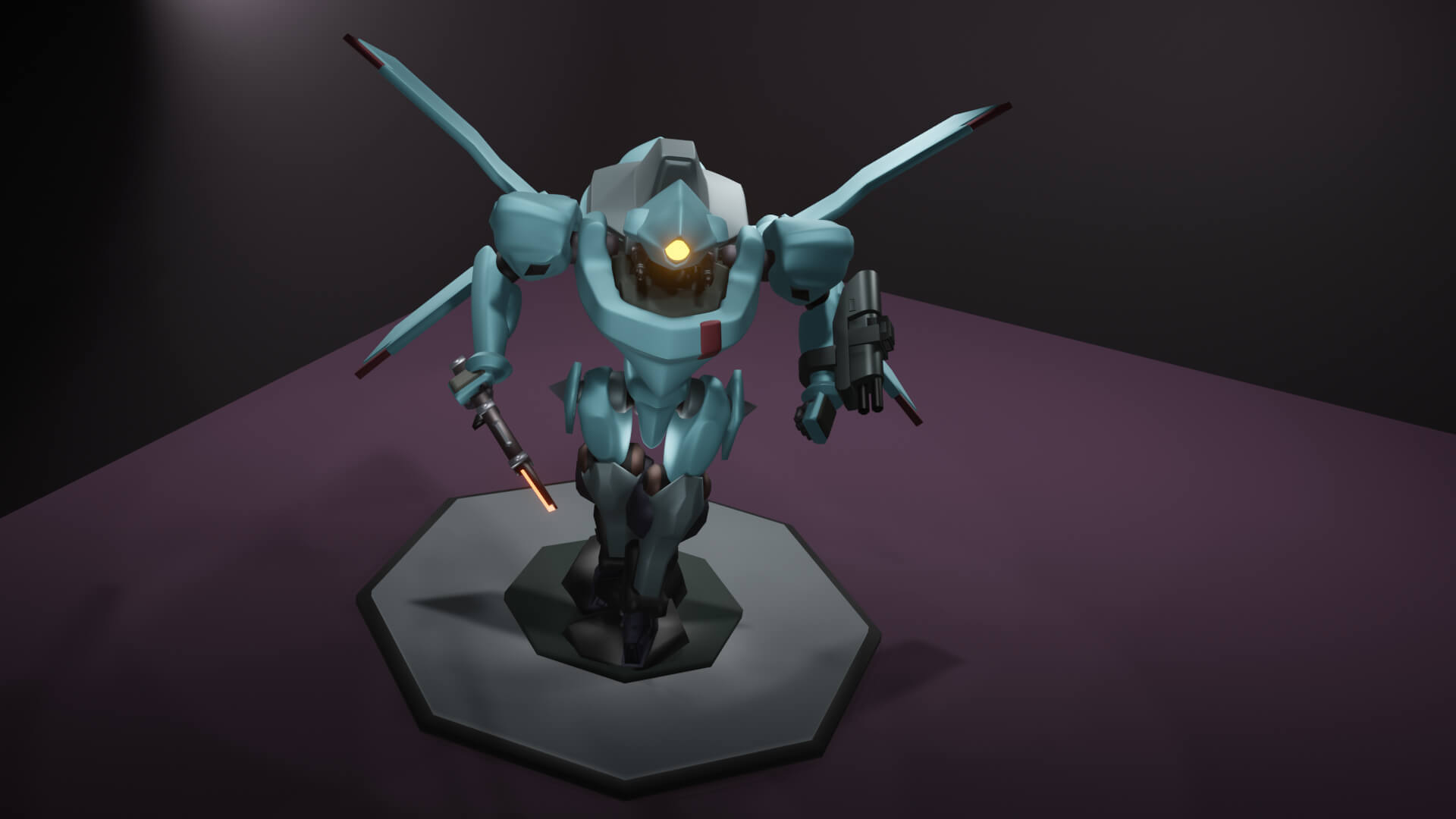 Akatsuki Shoulder Turrets - 3D Model by Redclay777