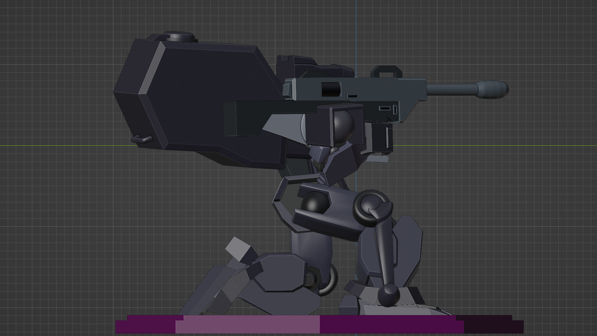 Burai Kneeling Bazooka Shot - 3D Print Model by Redclay777