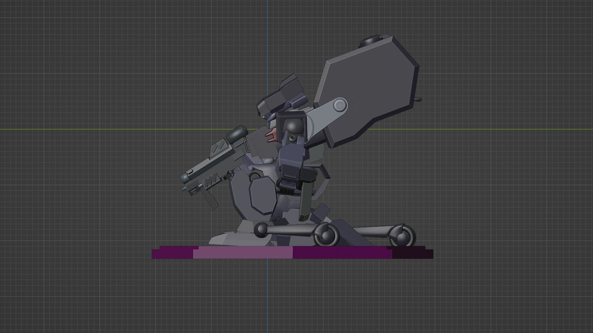 Burai Kneeling MG and Tonfa - 3D Print Model by Redclay777