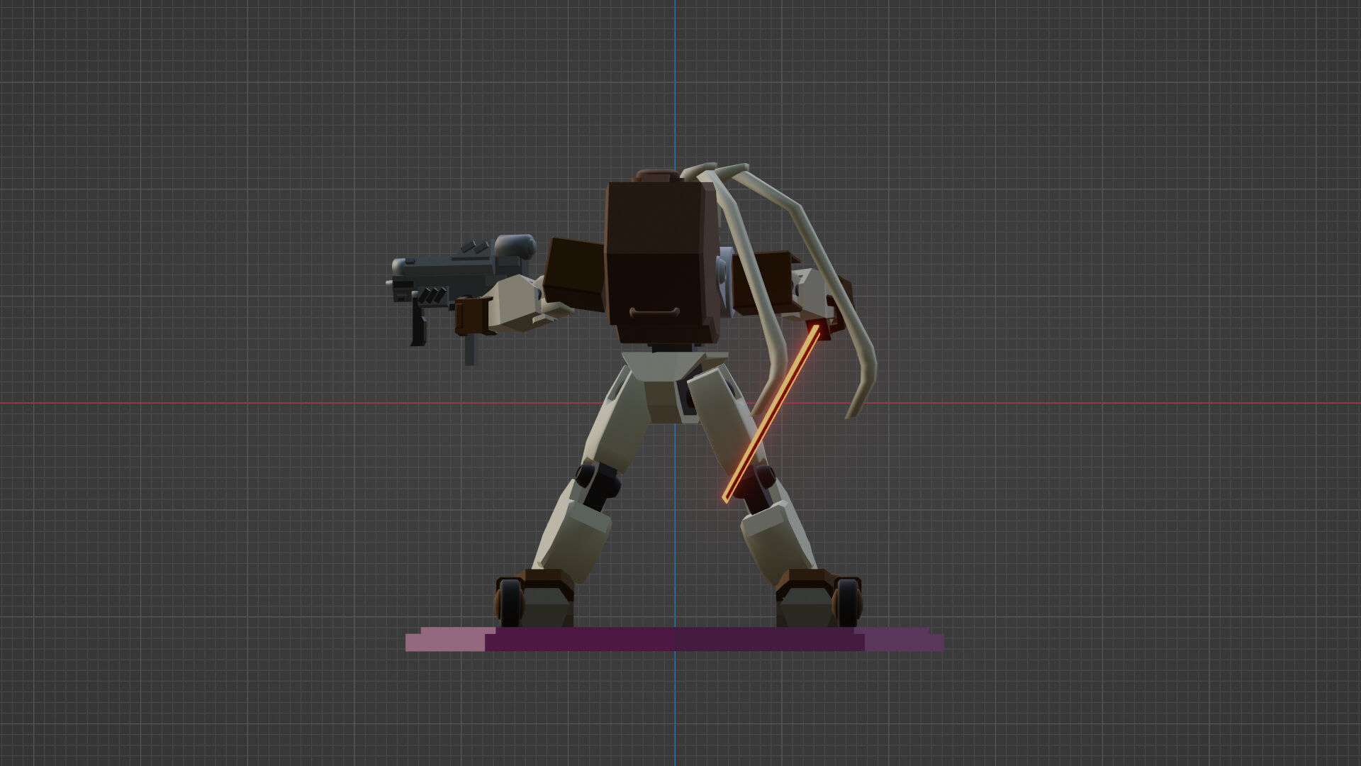 Burai Custom MG and Sword - 3D Print Model by Redclay777