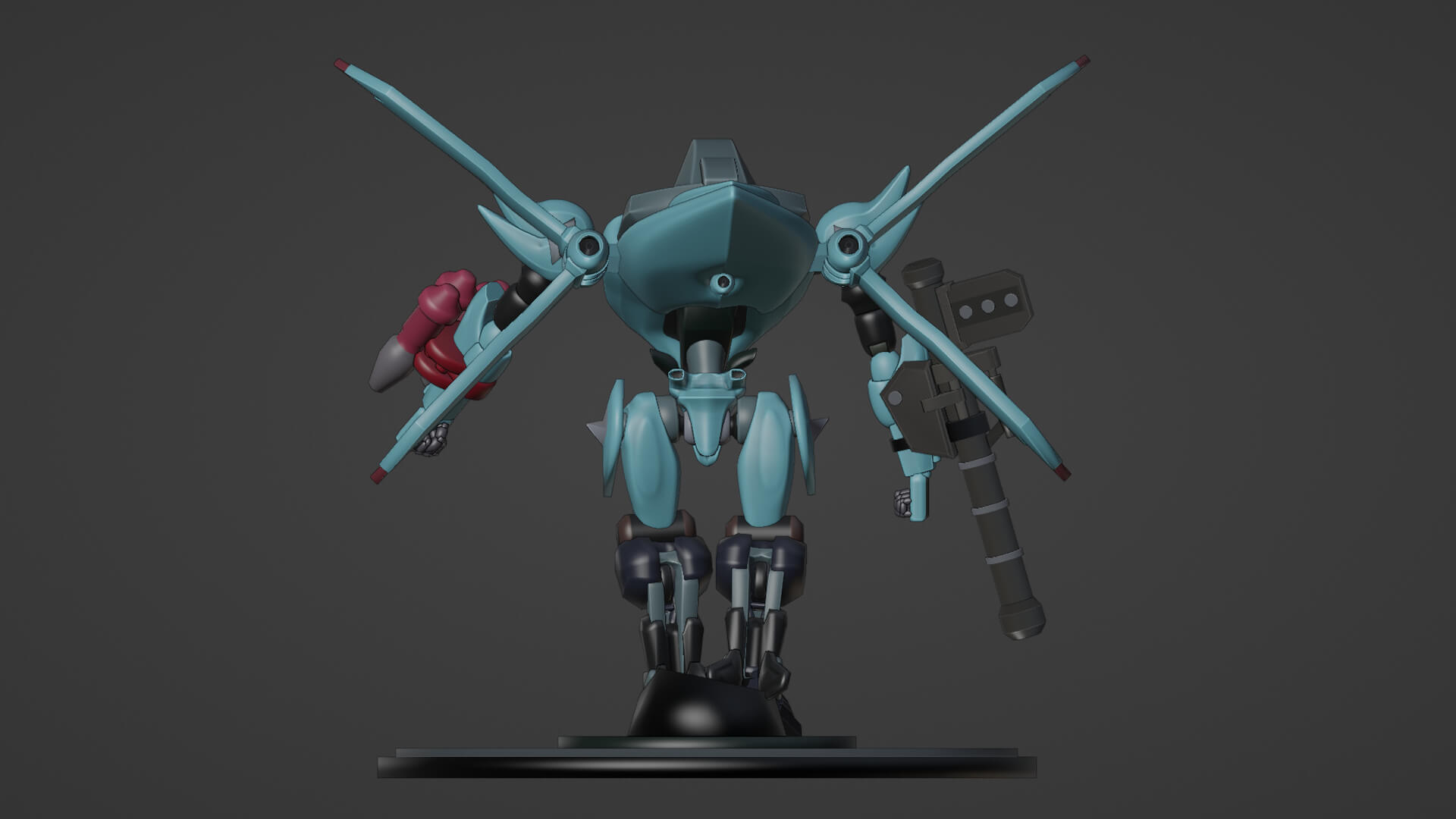 Gekka Flight Rocket Anti Ground - 3D Model by Redclay777