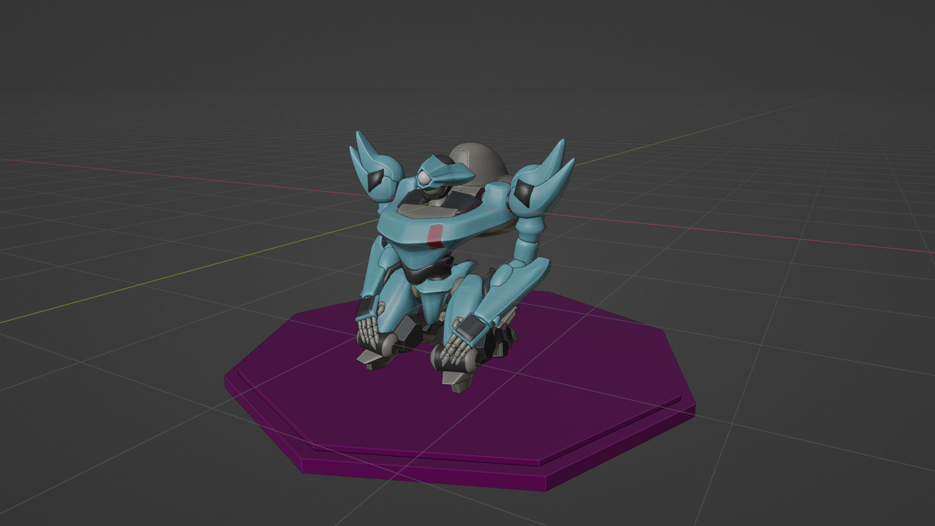 Gekka Kneeling - 3D Print Model by Redclay777