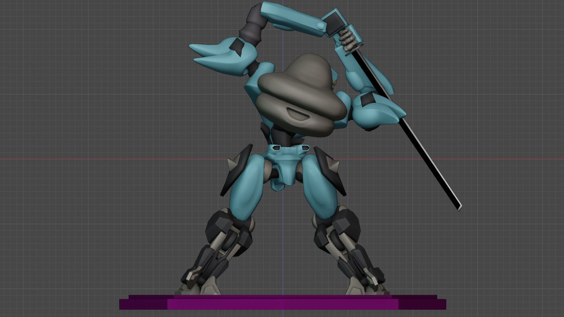 Gekka Reverse Block - 3D Print Model by Redclay777