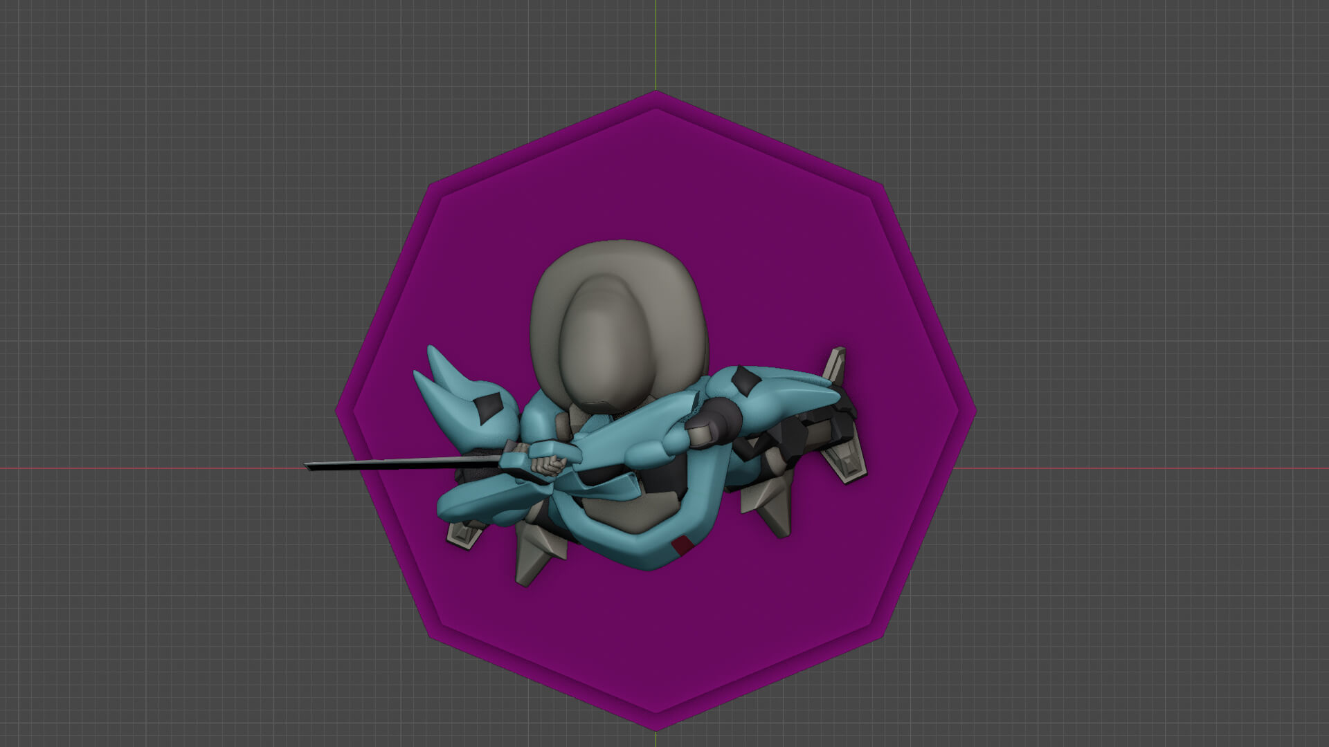 Gekka Reverse Block - 3D Model by Redclay777