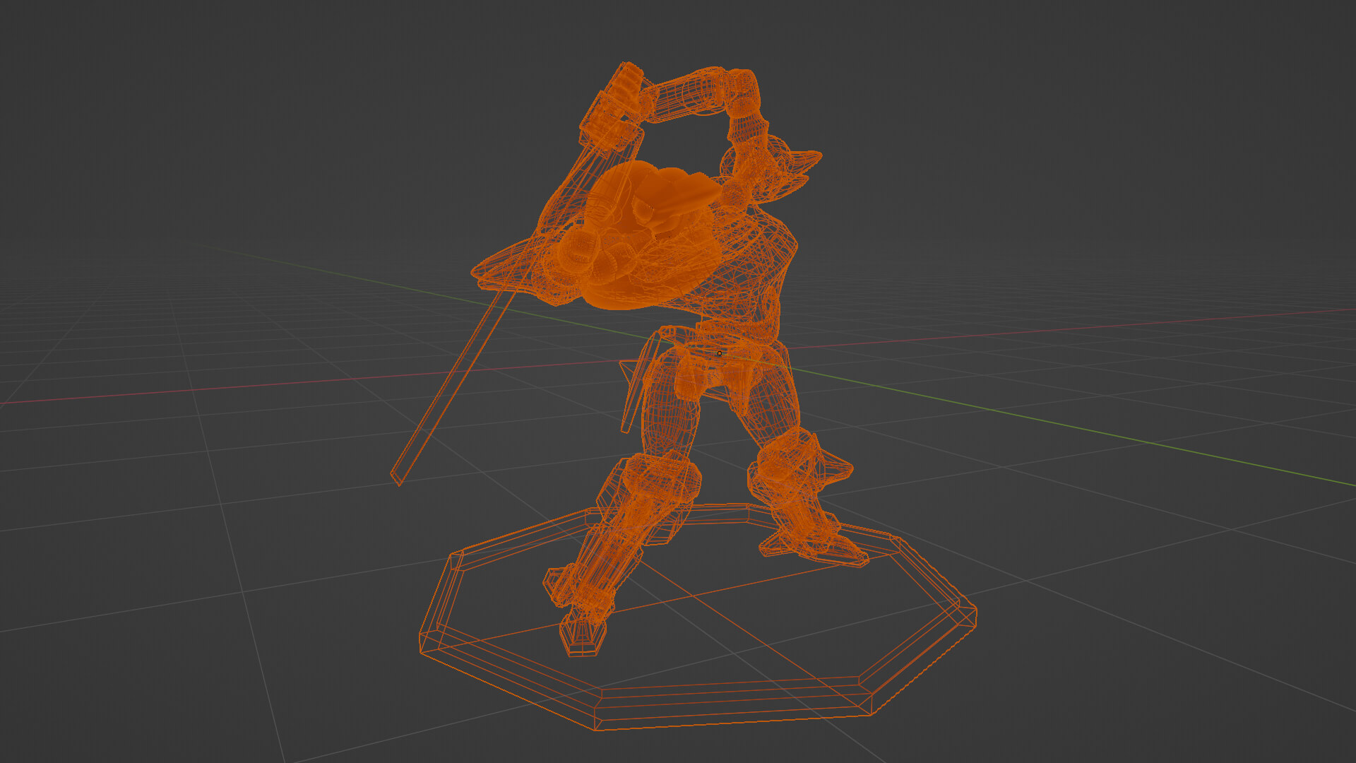 Gekka Reverse Block - 3D Model by Redclay777