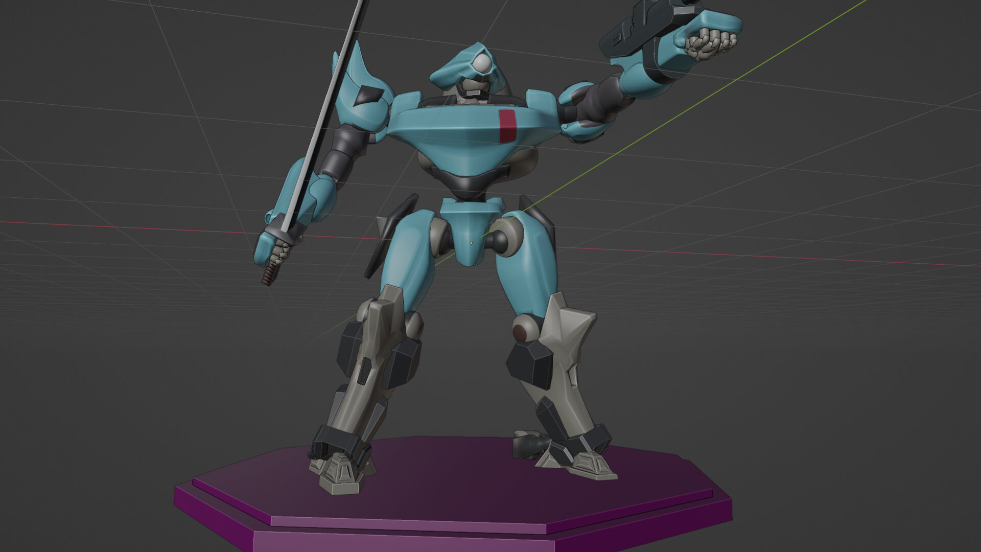 Gekka Shooting MG - 3D Model by Redclay777