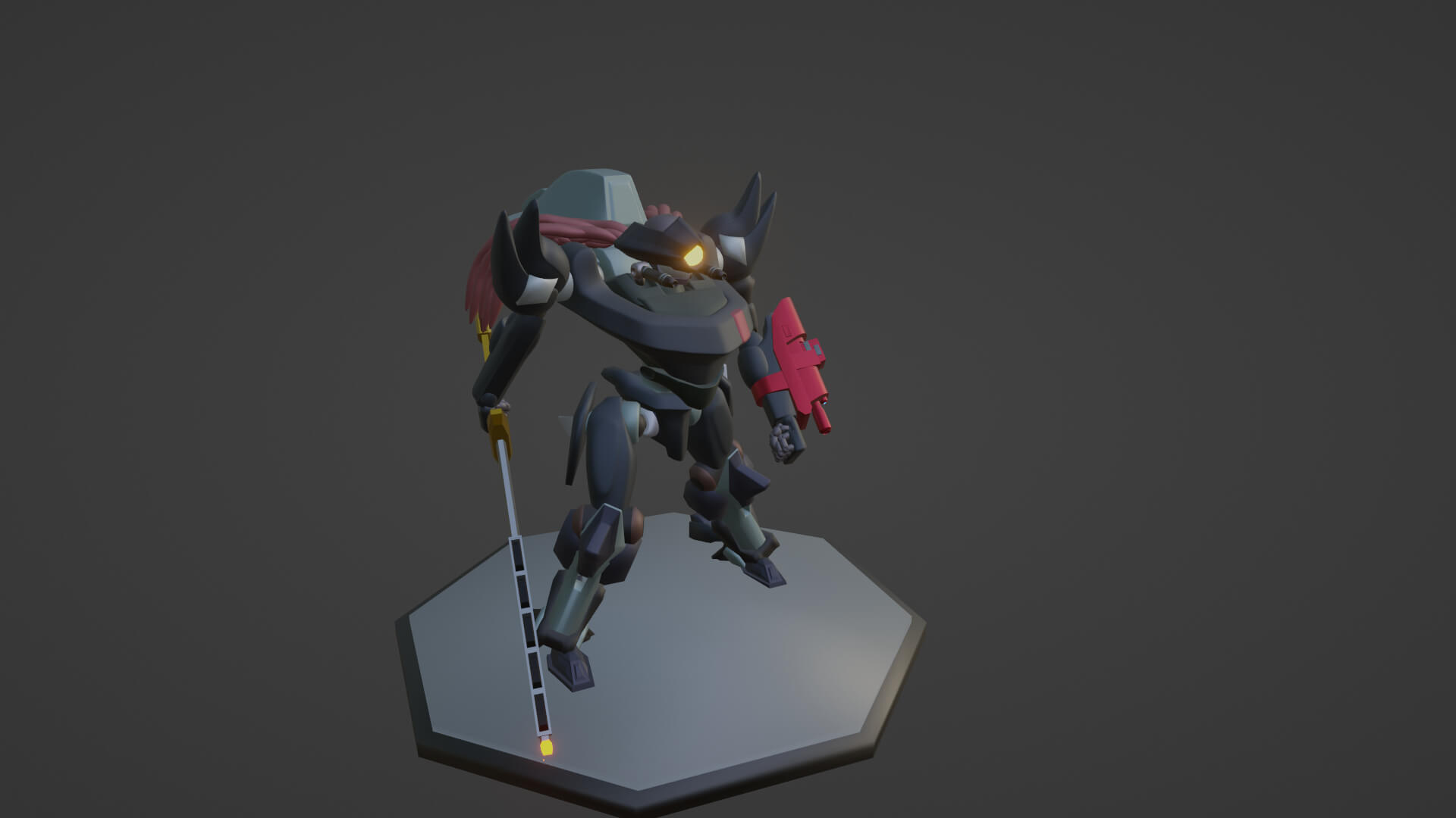 Gekka Tohdoh Shoulder Turrets - 3D Model by Redclay777