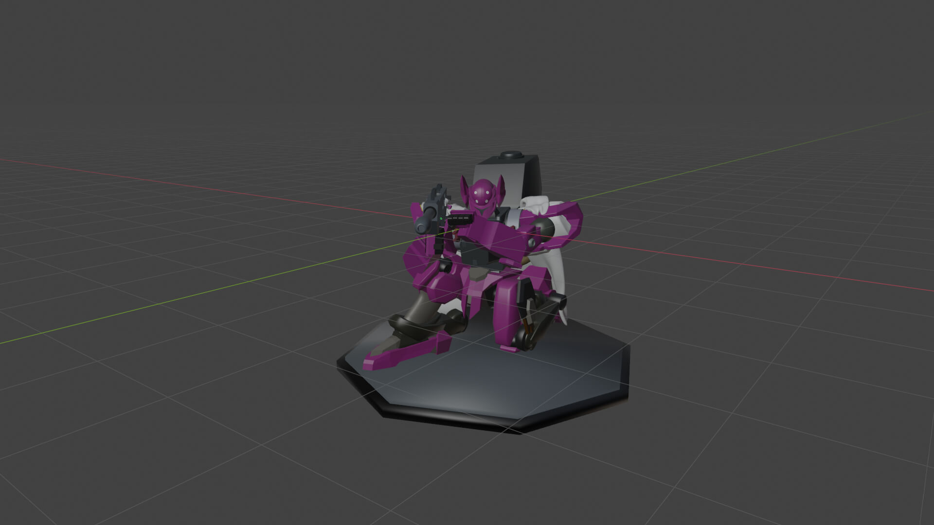 Gloucester Bazooka Shoulder on Knee with Cape - 3D Model by Redclay777