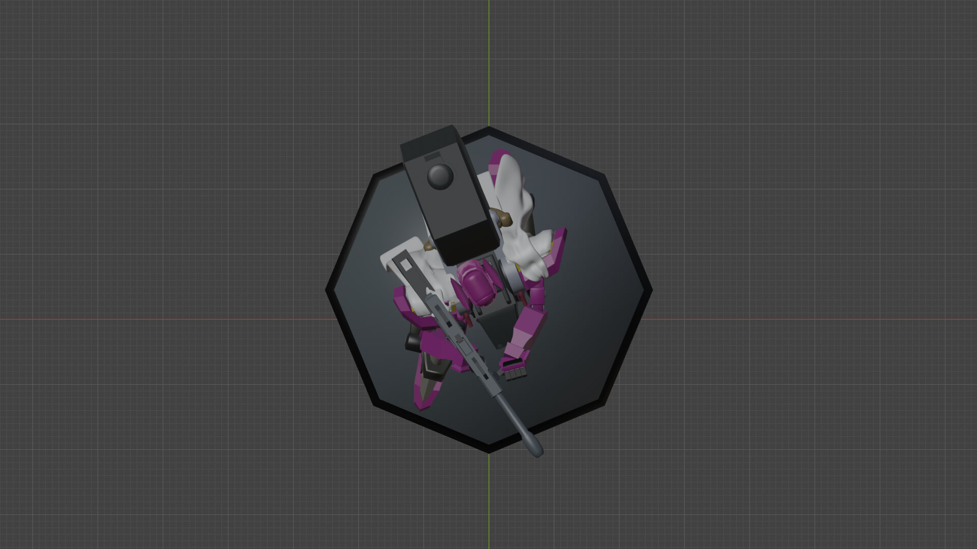 Gloucester Bazooka Shoulder on Knee with Cape - 3D Model by Redclay777