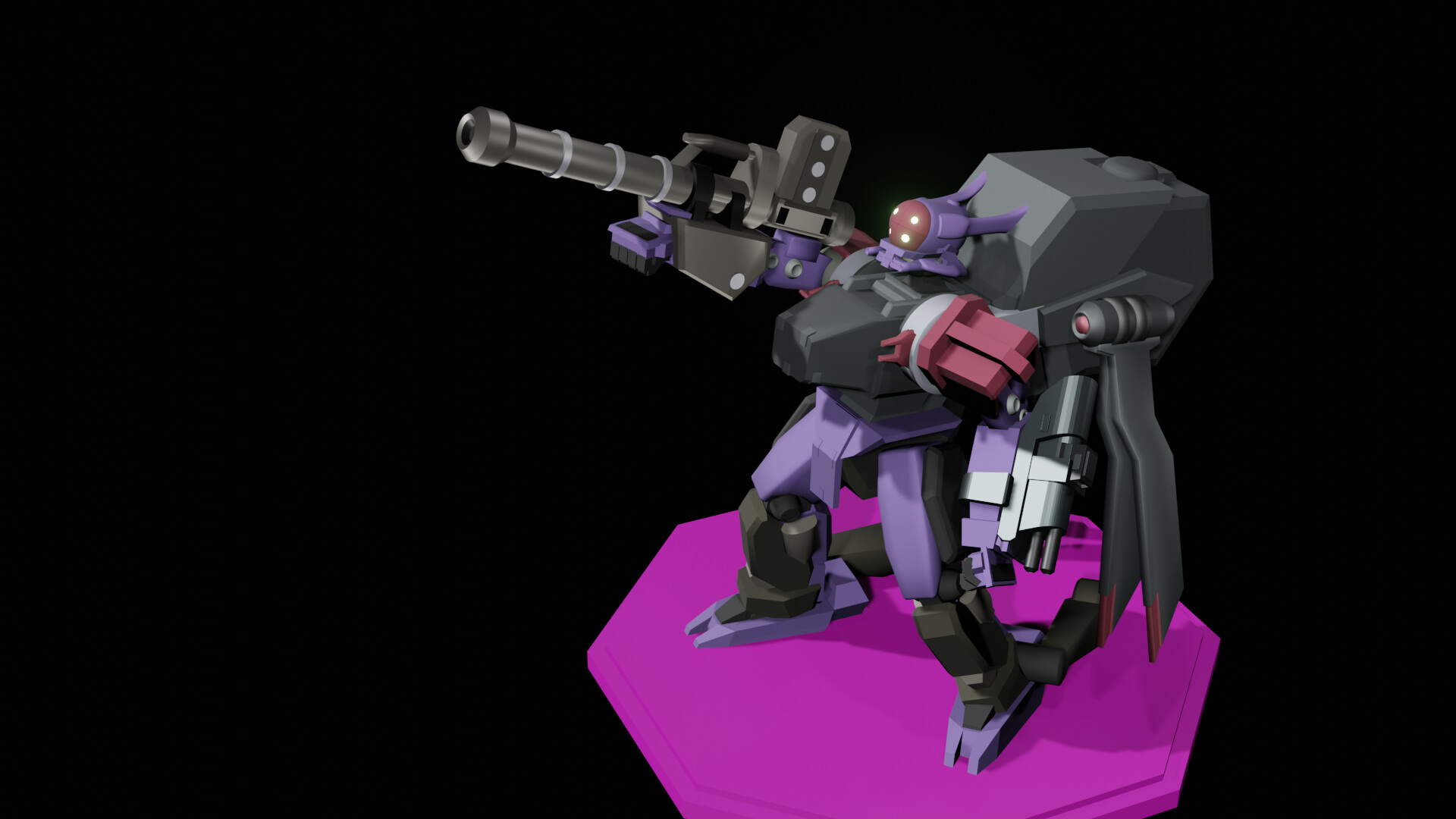 Orange Sutherland Anti Air Bazooka - 3D Model by Redclay777