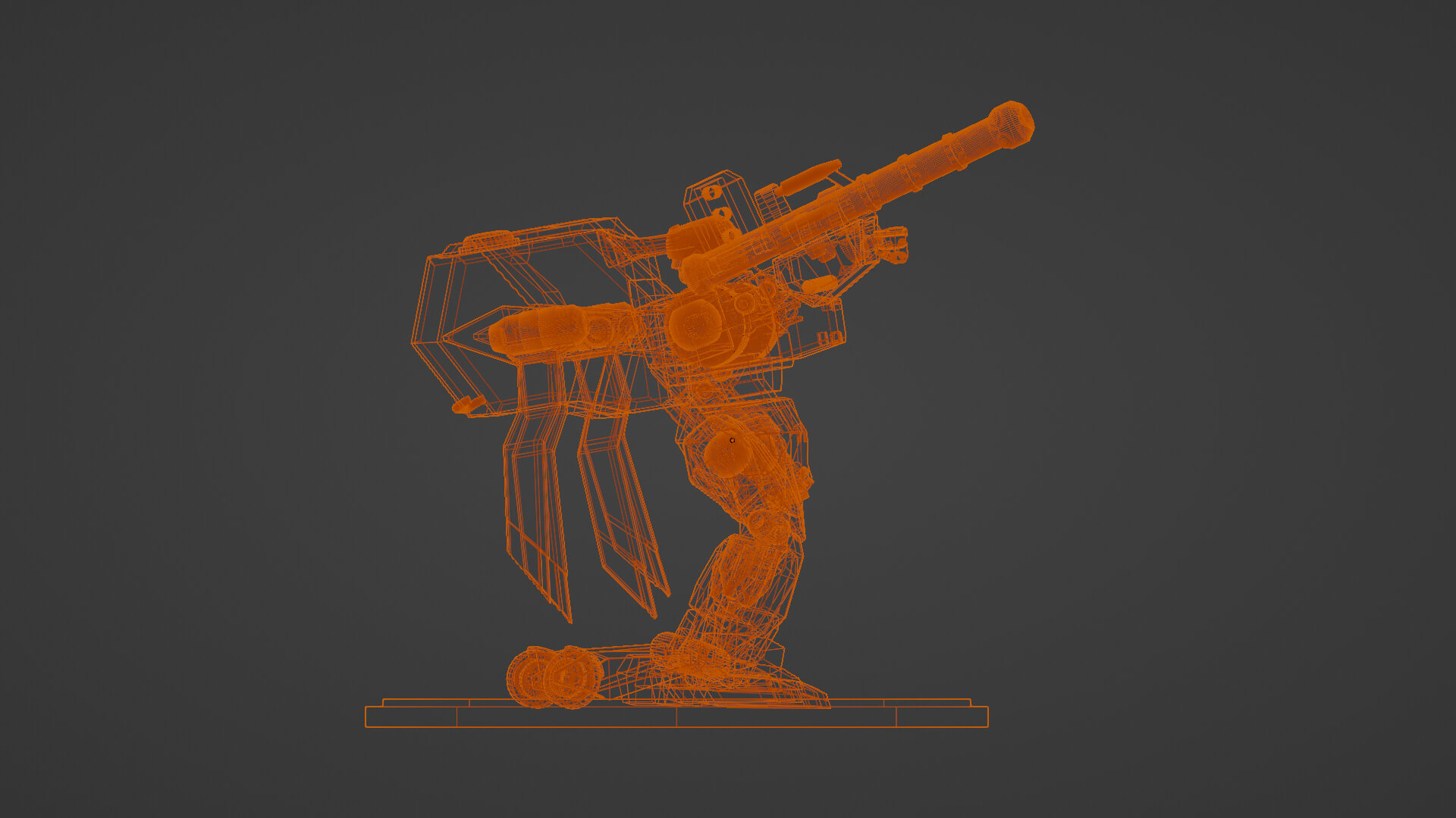 Orange Sutherland Anti Air Bazooka - 3D Model by Redclay777