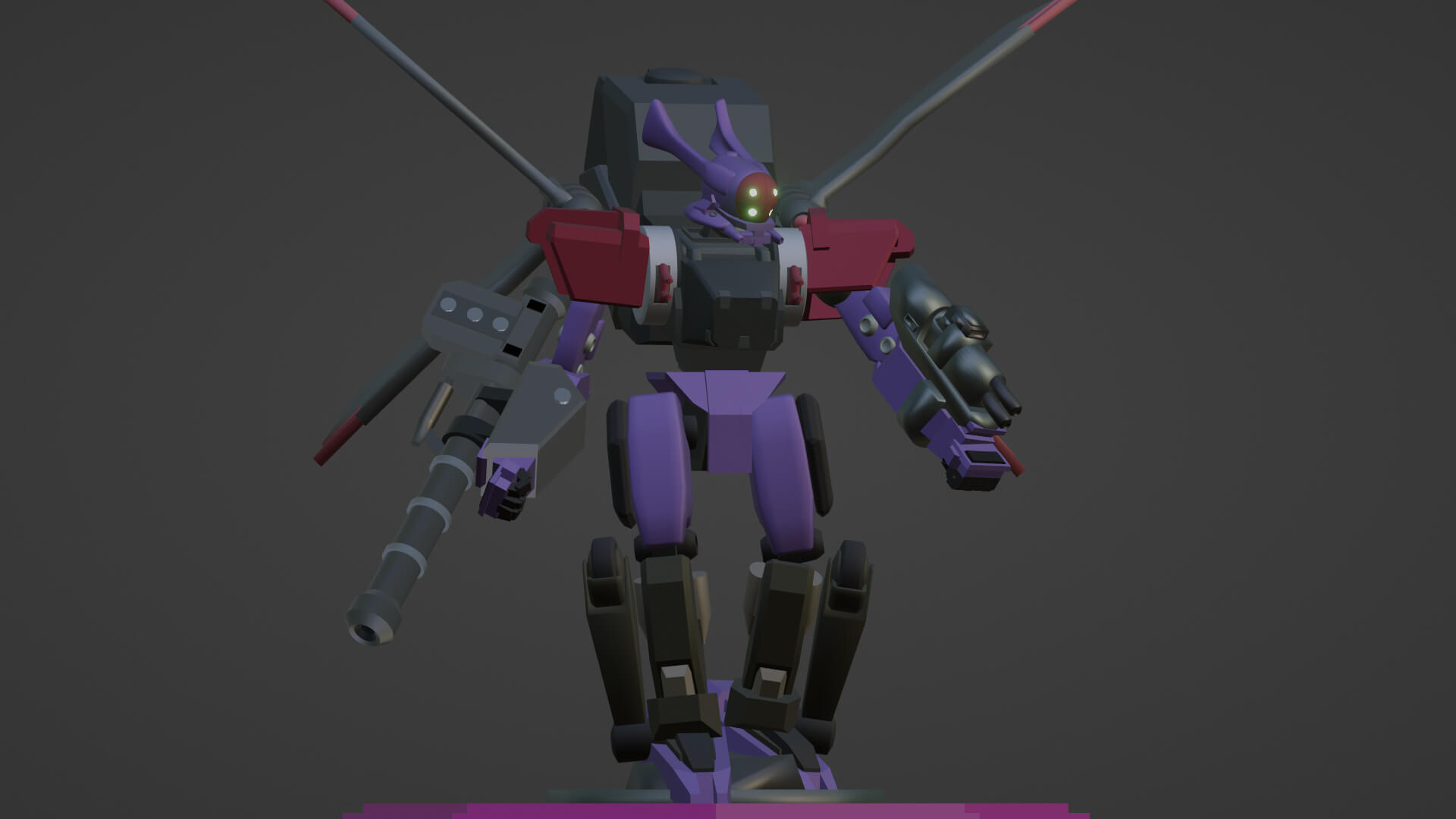 Sutherland Orange Flying Anti Ground Machine Gun - 3D Model by Redclay777