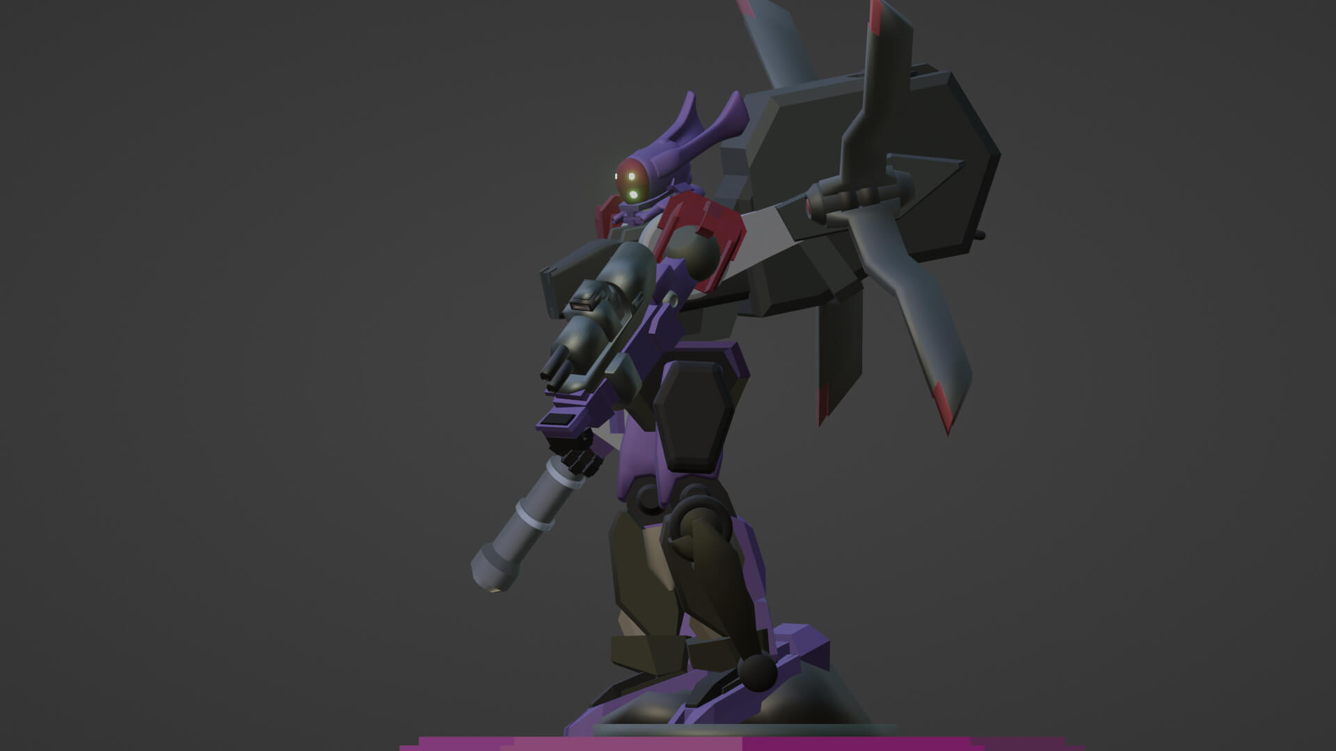 Sutherland Orange Flying Anti Ground Machine Gun - 3D Model by Redclay777