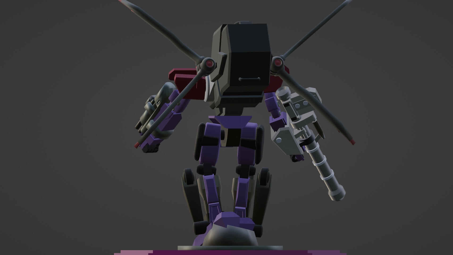 Sutherland Orange Flying Anti Ground Machine Gun - 3D Model by Redclay777