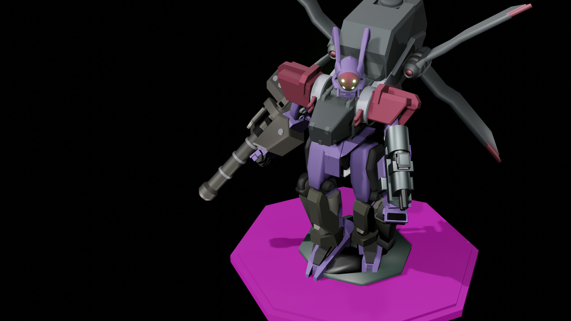 Sutherland Orange Flying Anti Ground Machine Gun - 3D Model by Redclay777