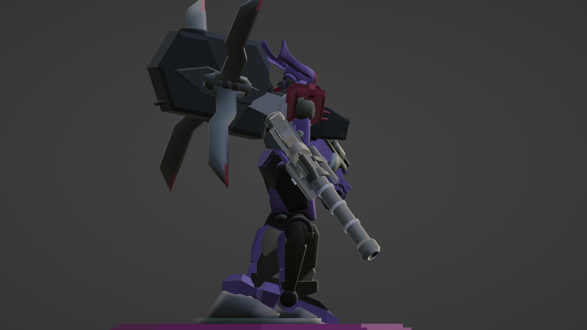 Sutherland Orange Flying Anti Ground Machine Gun - 3D Model by Redclay777