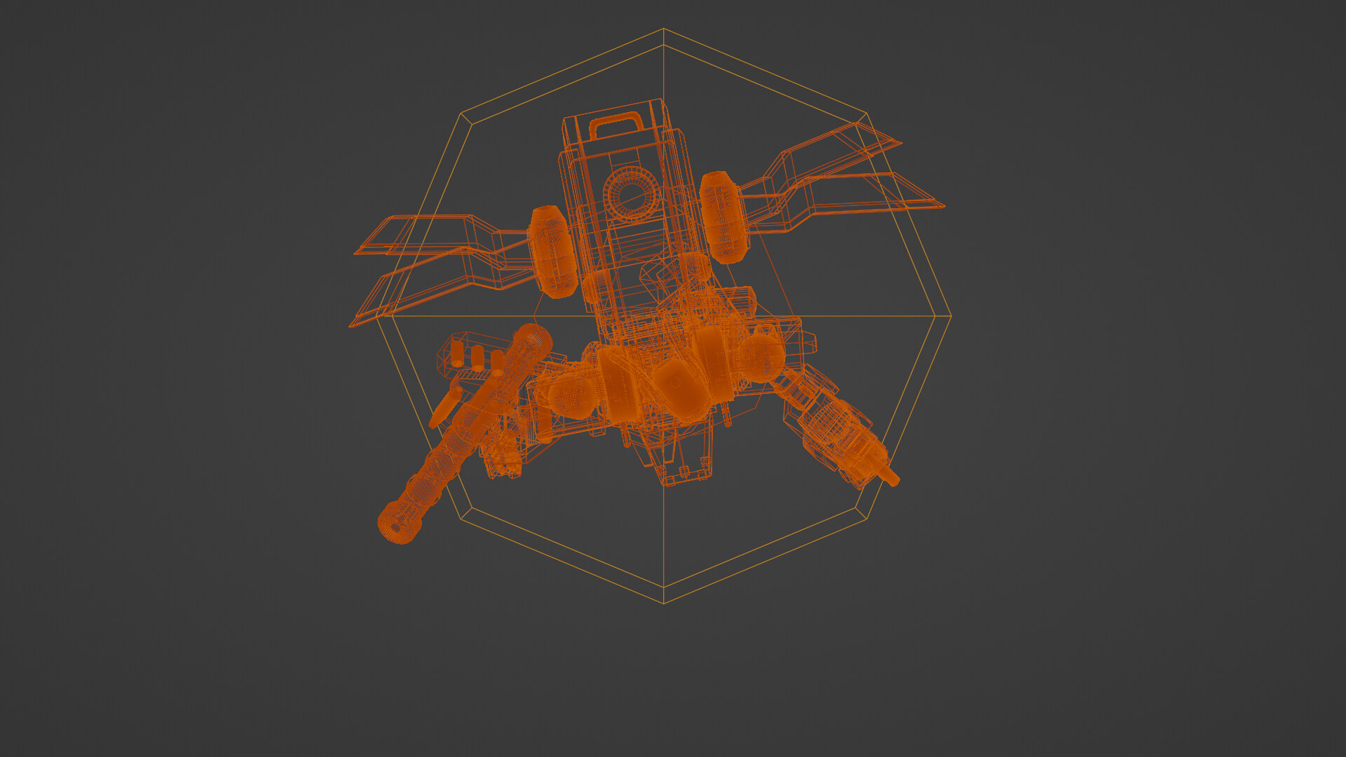 Sutherland Orange Flying Anti Ground Machine Gun - 3D Model by Redclay777