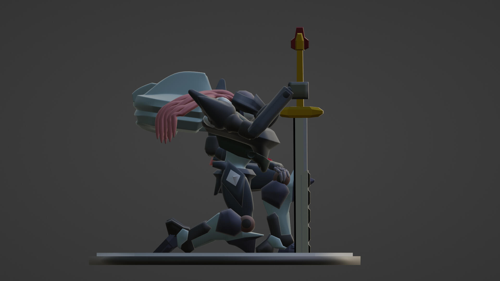 Tohdoh Gekka Armed Stand by Code Geass - 3D Print Model by Redclay777