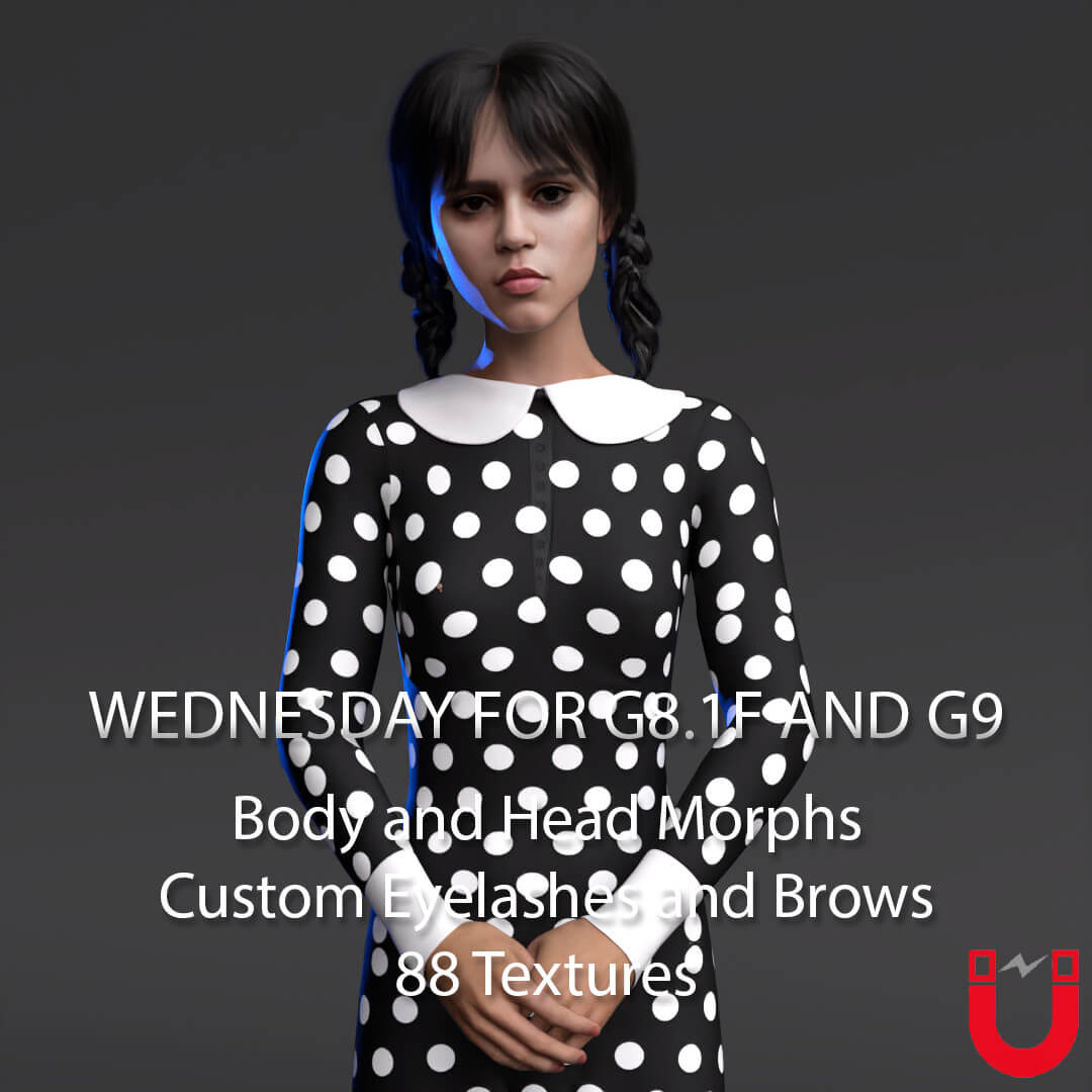 Wednesday for G8.1F and G9 - Daz Content by redmagnet