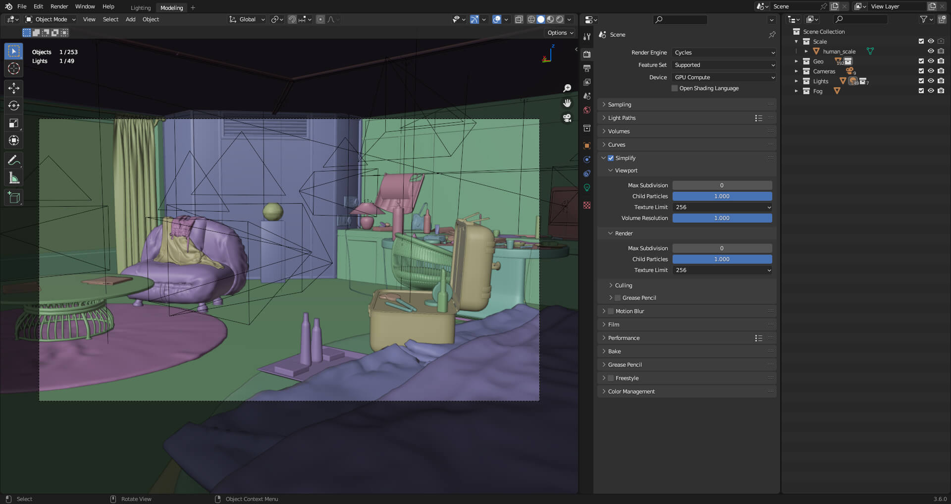 Neon Room - Asset 3D Model by redrust