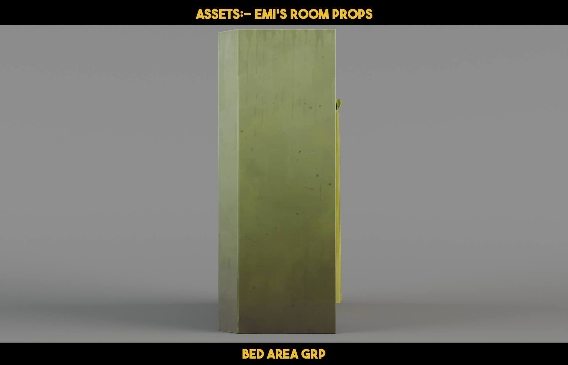 Emi's Room - Bed Area Props 3D Model by redrust